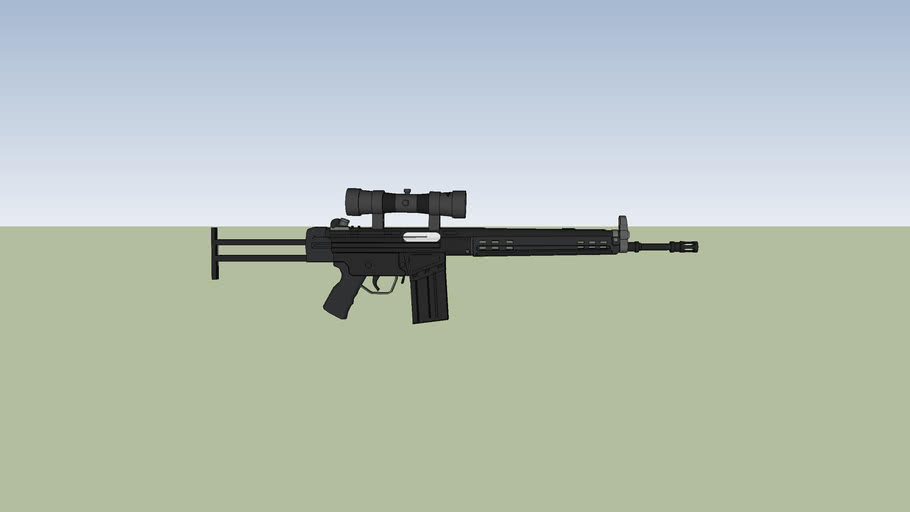 arma larga g3 con mira telescopica | 3D Warehouse