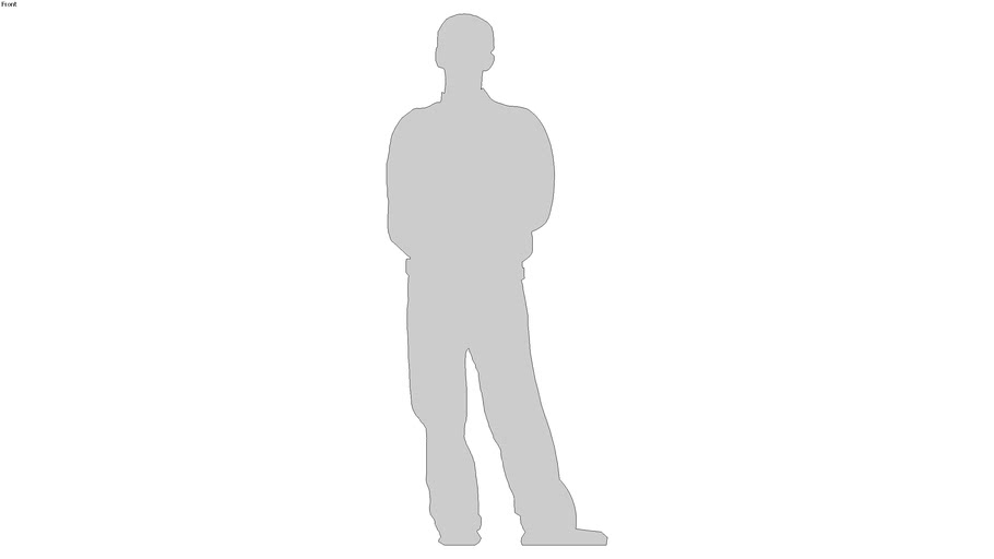 2D Man Standing | 3D Warehouse