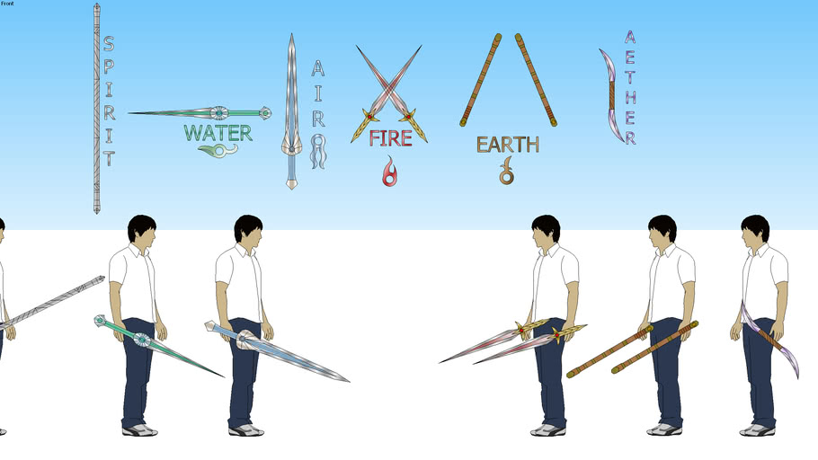 ENCANTADIA(2016) Weapons of the main characters. | 3D Warehouse