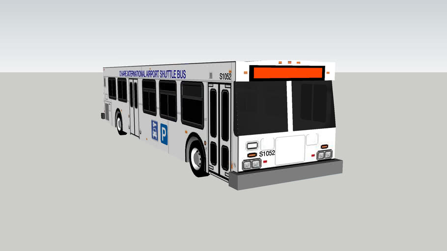 2004 New Flyer Industries D40LF O'Hare rental car shuttle bus | 3D ...