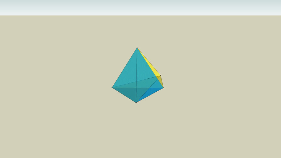 4-D Triangular-Base Hyperpyramid (view from side) | 3D Warehouse