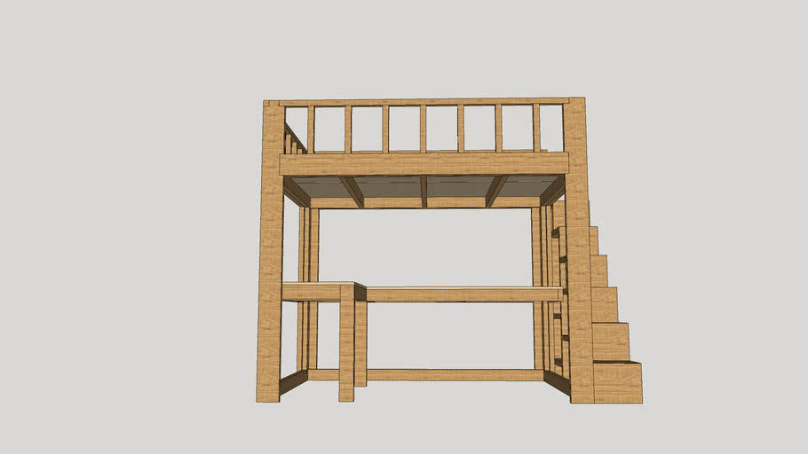 Fullsize loft bed | 3D Warehouse