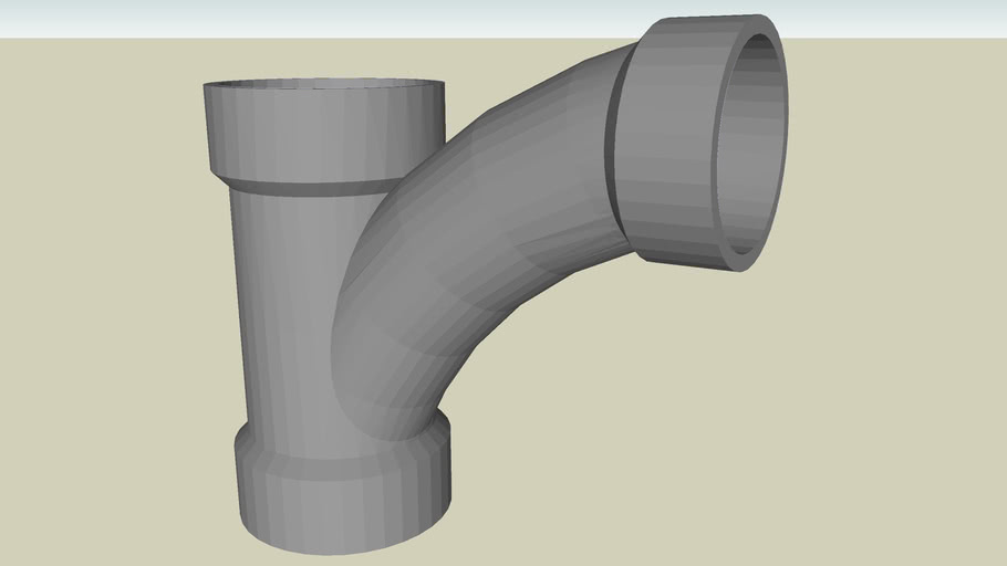 Combination Wye & 1/8 Bend Reducing (One Piece) | 3D Warehouse