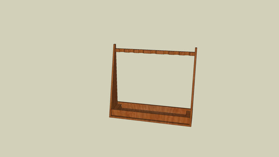 Wooden Vertical Gun Rack | 3D Warehouse