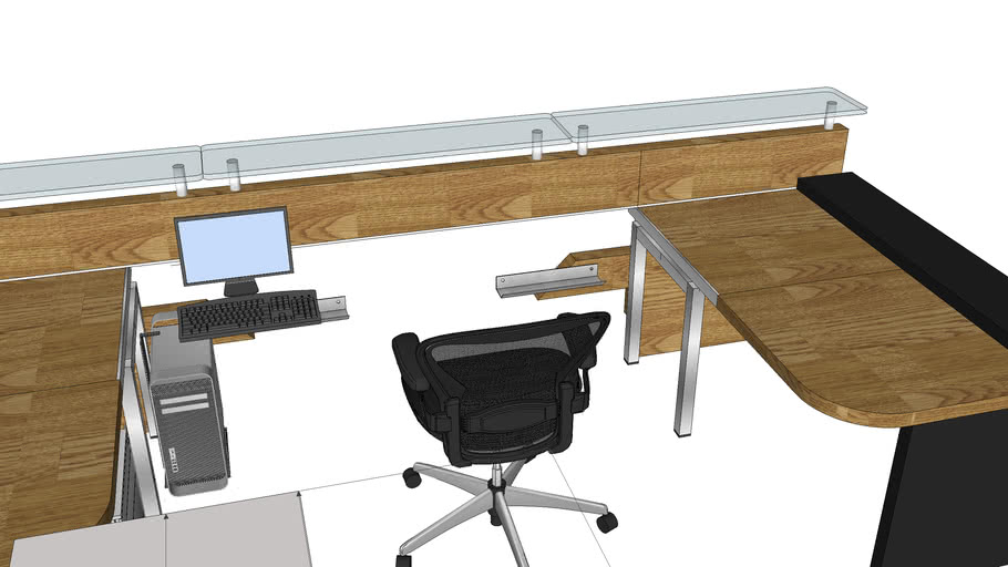 desk for bank counter | 3D Warehouse