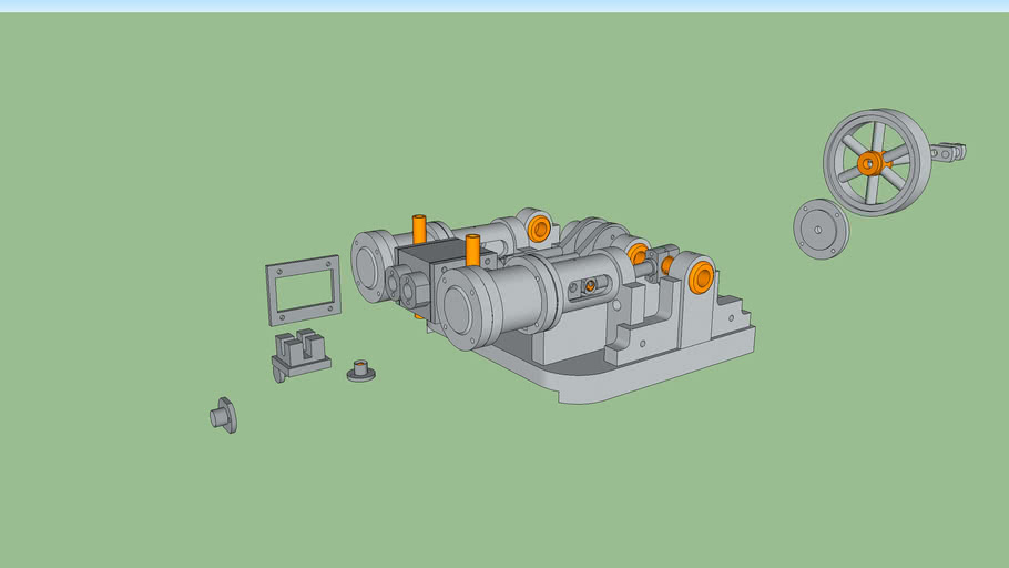 Twin Steam Engine | 3D Warehouse