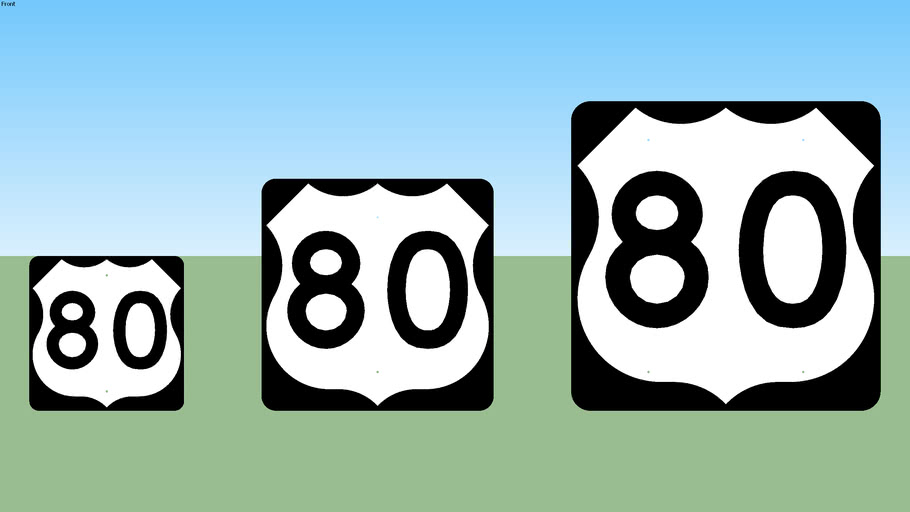 U.S. 80 Sign | 3D Warehouse