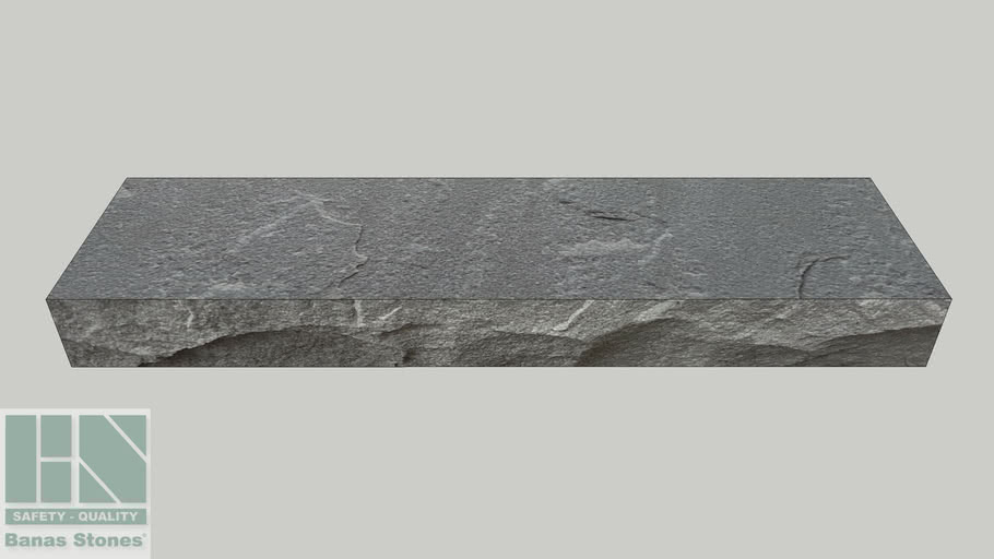 Banas Stones Natural 6' Steps/Risers - 16' x 60' - Banas Dove Grey | 3D ...