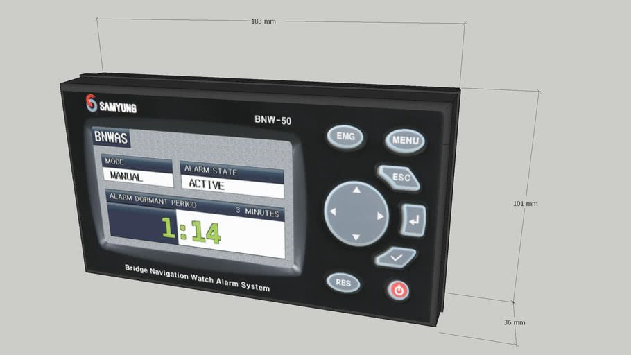 SAMYUNG BNW-50 / BNWAS (Bridge Navigational Watch Alarm System) | 3D ...