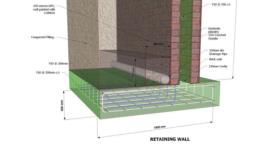 Retaining wall | 3D Warehouse