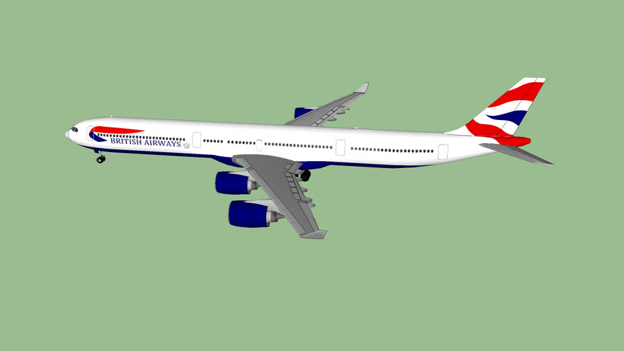 British Airways - Airbus A340-642 - G-VIAA - 2016(F) | 3D Warehouse