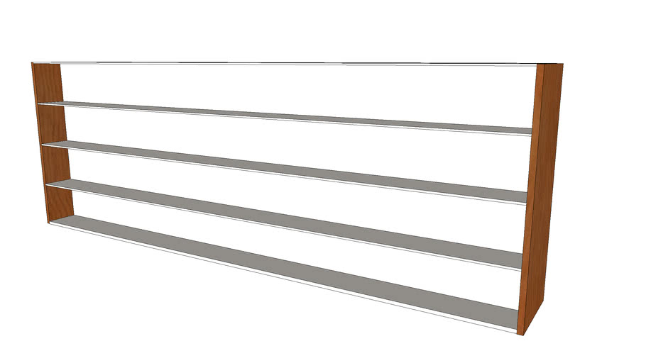Modern Library Shelving | 3D Warehouse
