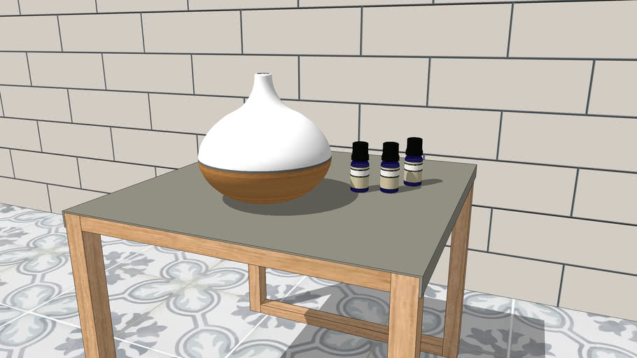 Essential oil aroma diffuser with oils | 3D Warehouse