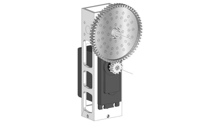 Actobotics Servo Tube Arm gearbox | 3D Warehouse