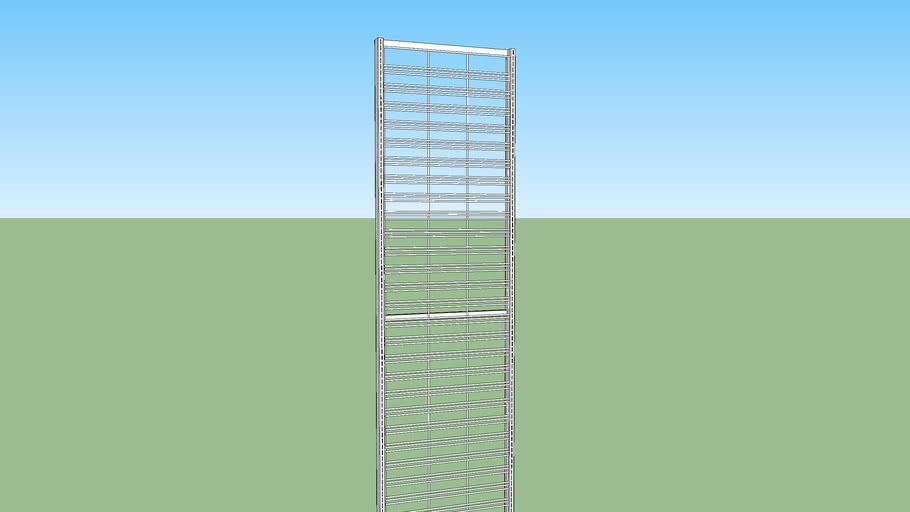 Commercial Slat Grid Panel, 8x2 | 3D Warehouse