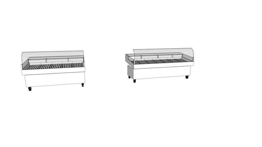 Fish Display Chiller 2400X1160mm & 1800X1160mm | 3D Warehouse