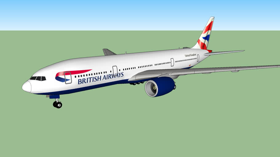 British Airways Boeing 777-236ER with Union Flag | 3D Warehouse