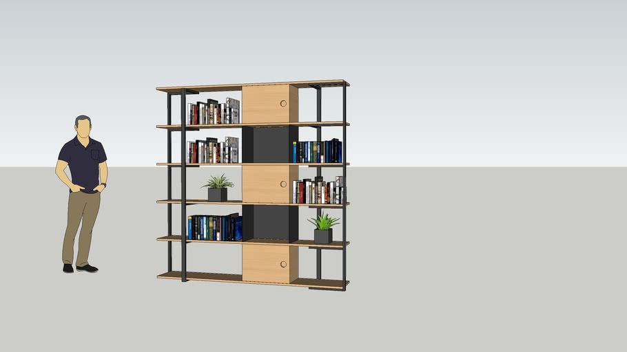 loft bookshelf | 3D Warehouse