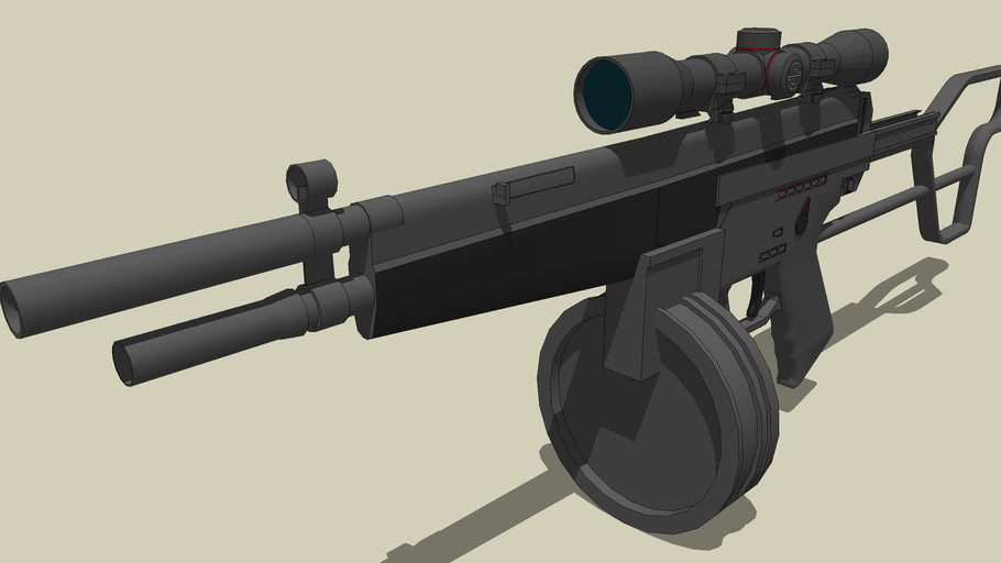 MP-X concept assault rifle | 3D Warehouse