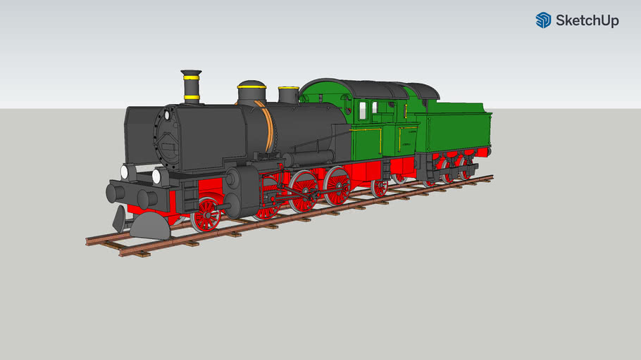 Locomotive 2-6-2 (1067 mm gauge) | 3D Warehouse