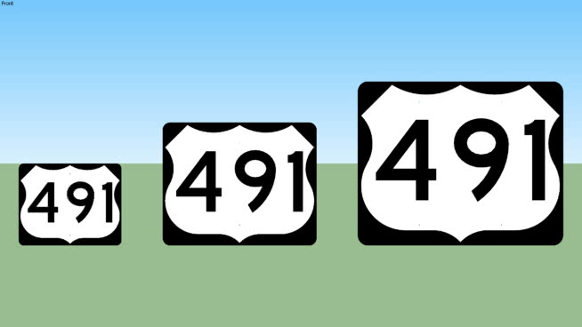 U.S. 491 Sign | 3D Warehouse