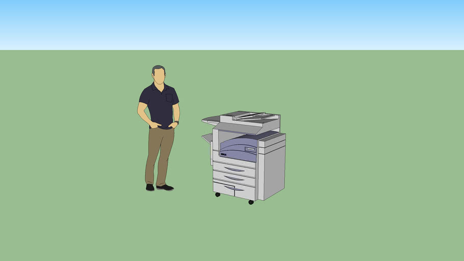 mesin foto copy - copy machine | 3D Warehouse