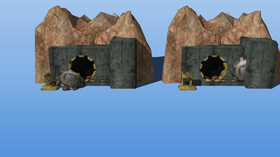 Fallout II Classic Vault Entrance (low poly) | 3D Warehouse