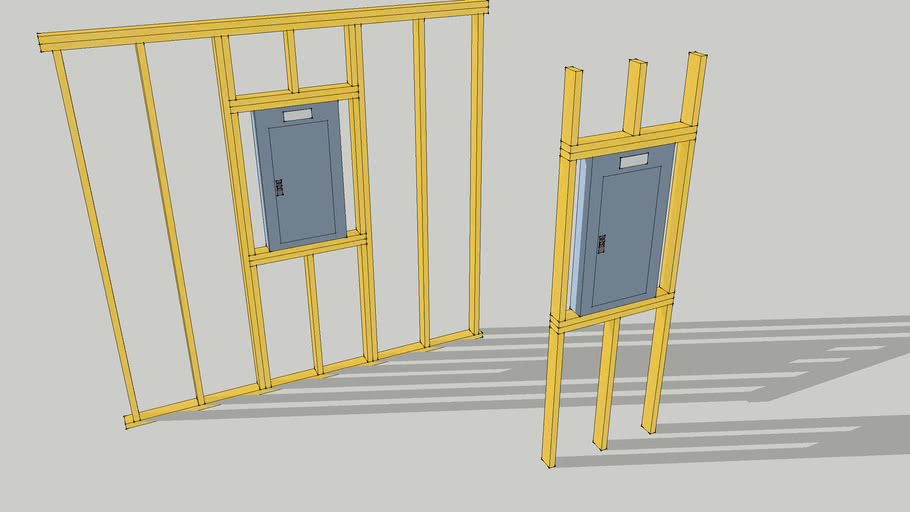 Electrical Breaker Box Frame Flushed to Wall | 3D Warehouse
