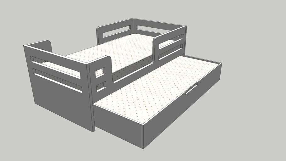 Single Bed with mobile mattress | 3D Warehouse