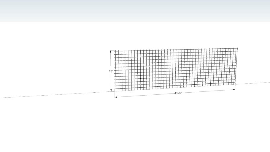 Rebar Wall 43 ft x 13 ft | 3D Warehouse