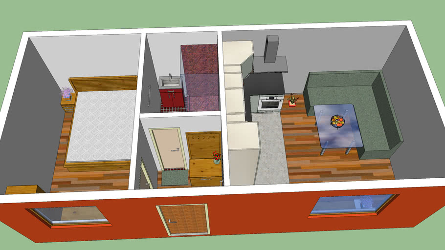 28 square meters villa | 3D Warehouse