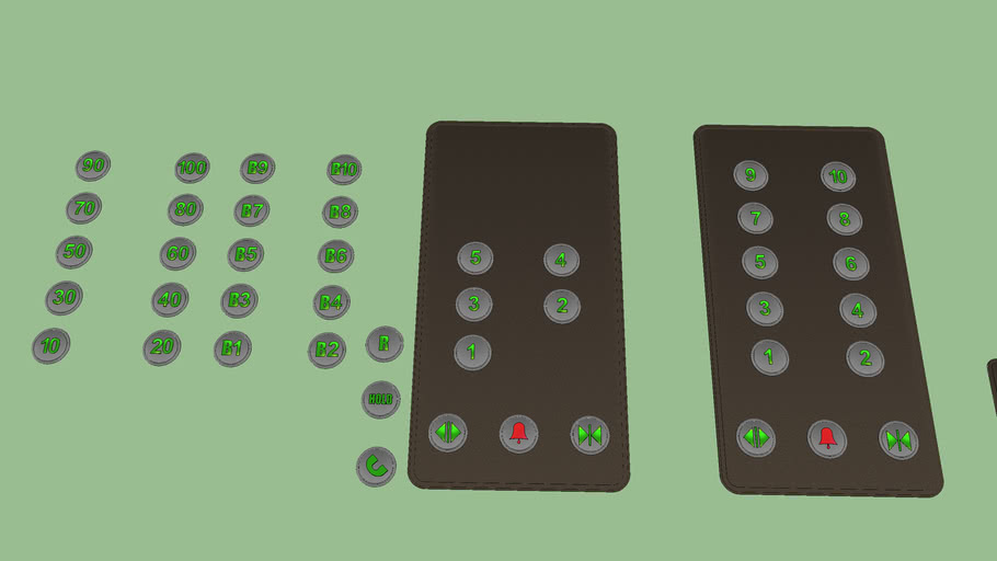 電梯按鈕 Elevator button | 3D Warehouse