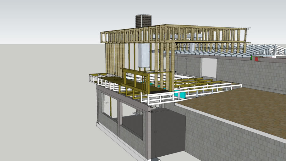 House Addition structural wood framing and details | 3D Warehouse