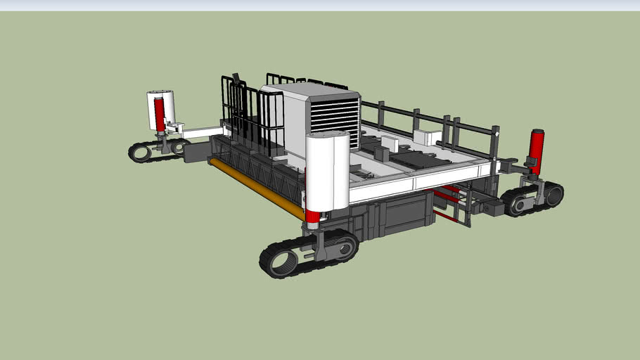slipform paver + wirtgen sp64 | 3D Warehouse