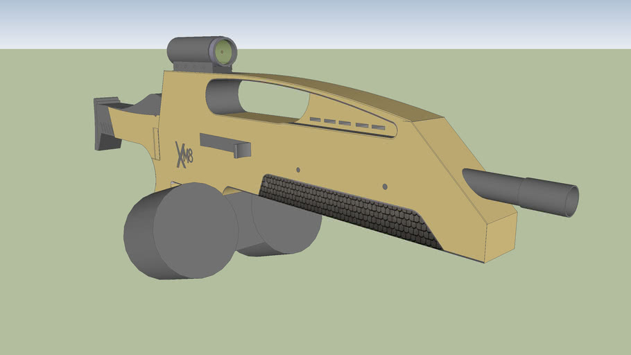 XM8 with duel drum magazine | 3D Warehouse