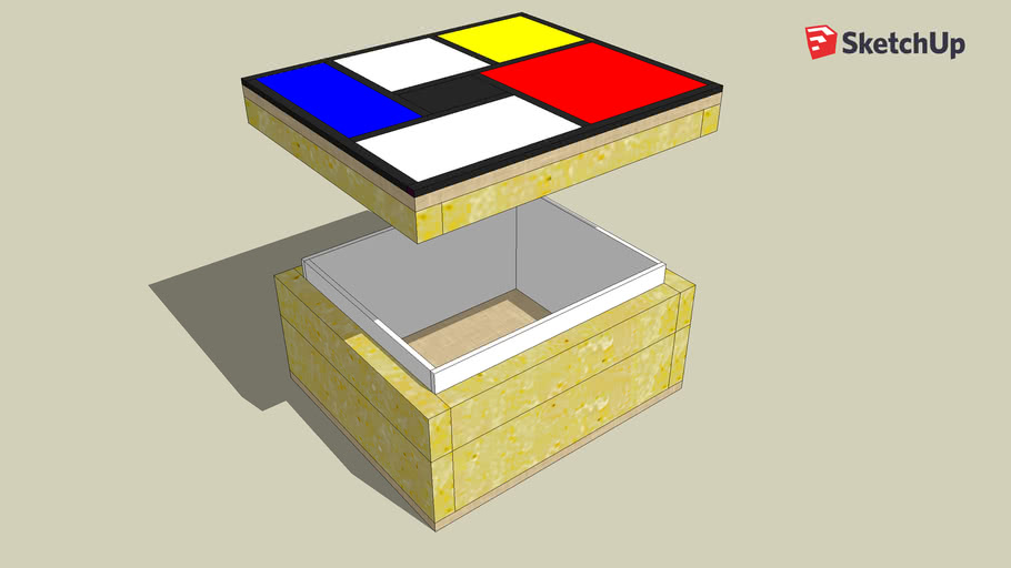 Simple box with decorated lid | 3D Warehouse