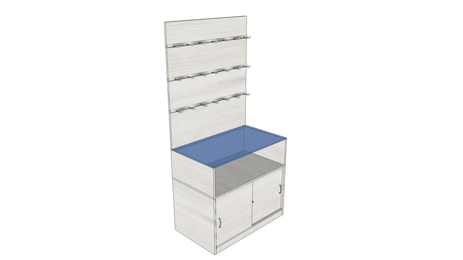 Display shelving hanging unit | 3D Warehouse