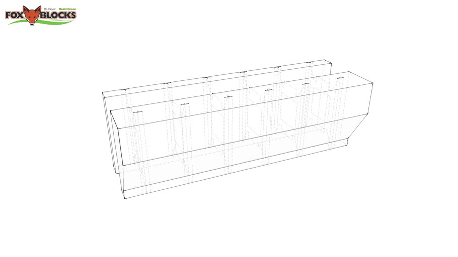 Fox Blocks ICF Ledge 6 Inch Core | 3D Warehouse