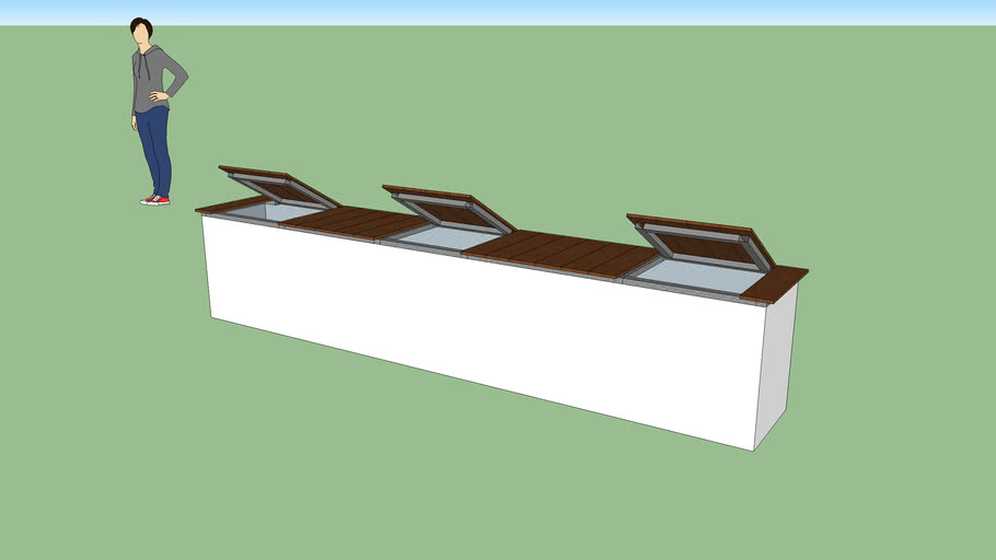 TPW Balancing Tank for overflow pool wood | 3D Warehouse