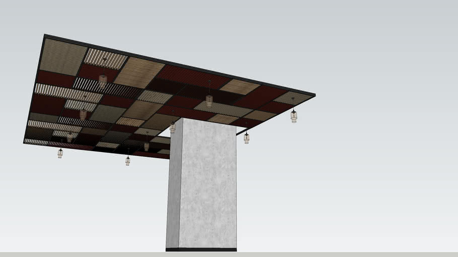 Wooden rafters panel | 3D Warehouse