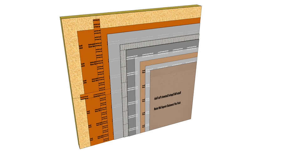 Cemplaster Fiberstucco with drainage mat, base coat mesh and Superior ...