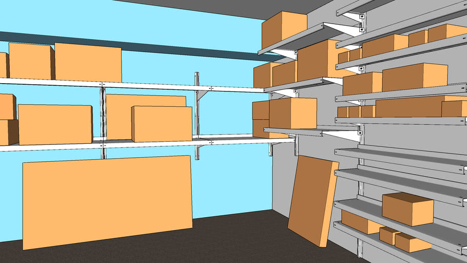 Package Room Shelving System | 3D Warehouse