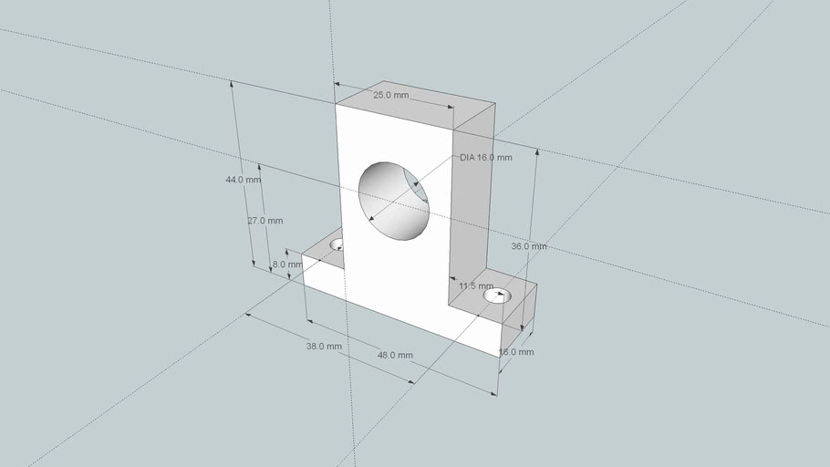 linear guide shaft SH16 | 3D Warehouse
