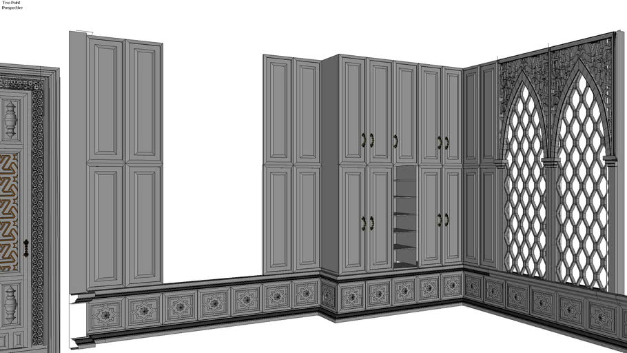 niche detailed wall | 3D Warehouse