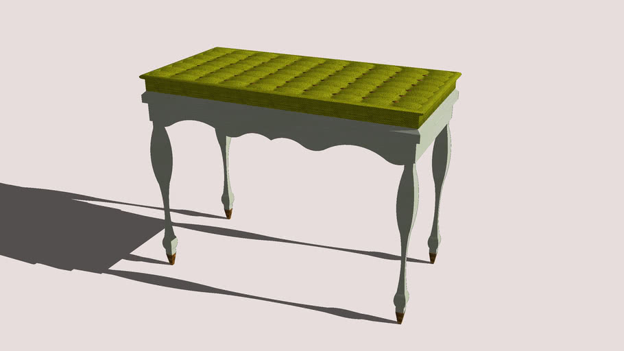 Furniture, Bench w/ Tufted Cushion | 3D Warehouse