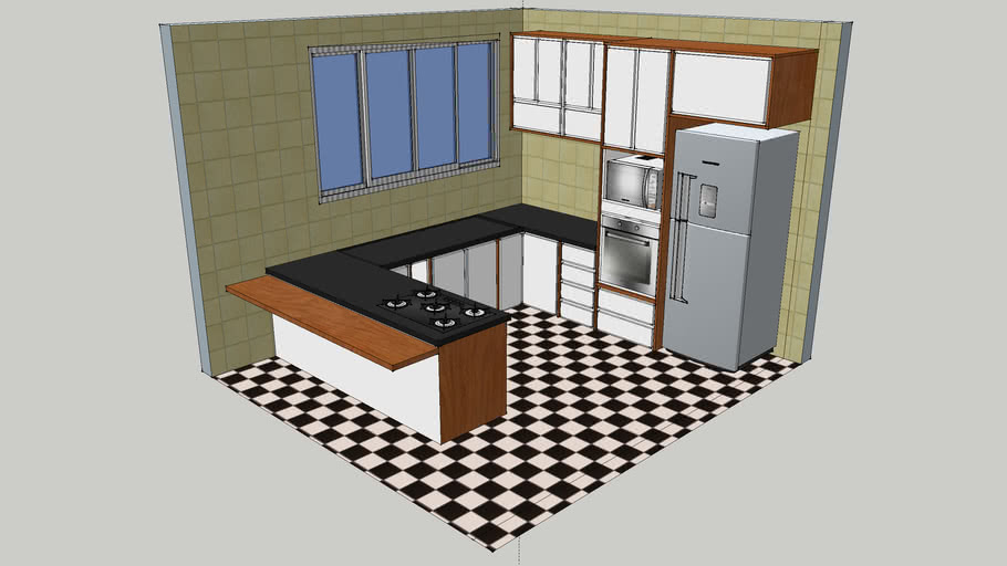 Cozinha em ¨U¨ | 3D Warehouse