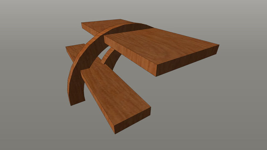 Wooden Arch Table | 3D Warehouse