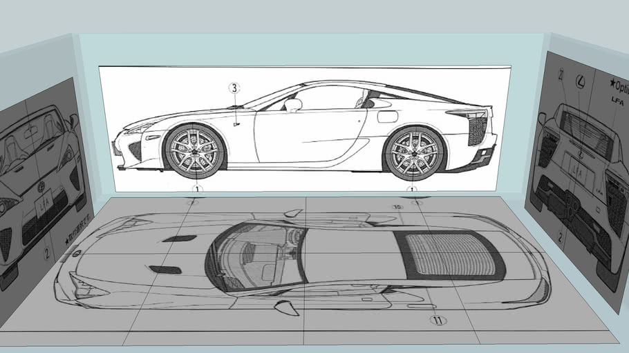 Lexus - LFA Blueprints | 3D Warehouse