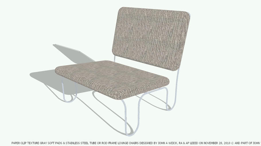 LOUNGE CHAIR TEXTURE GRAY BY JOHN A WEICK, RA & AP LEED | 3D Warehouse