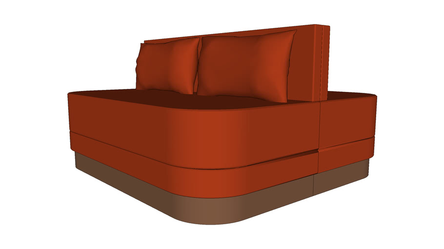 2 seater sofa bench | 3D Warehouse